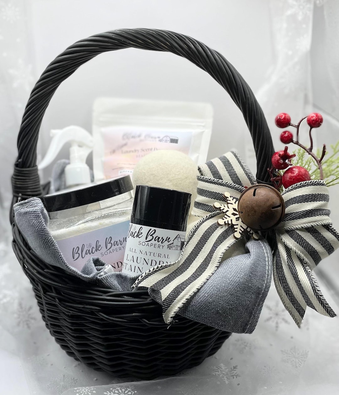 Black Barn Laundry Gift Basket - Etsy