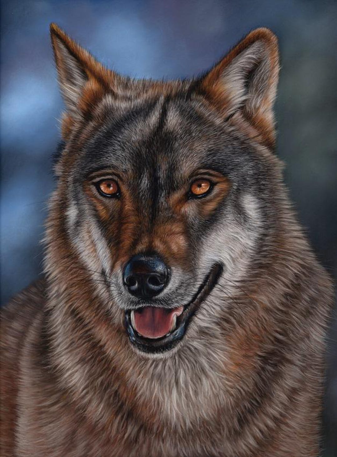 Original Pastel Artwork of a Wolf. Wildlife Art. Original Art. Wildlife ...