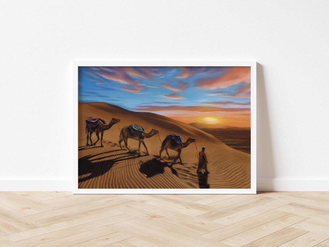 Wildlife Print | Camel Illustration | Camel Wall Art | Desert Print ...