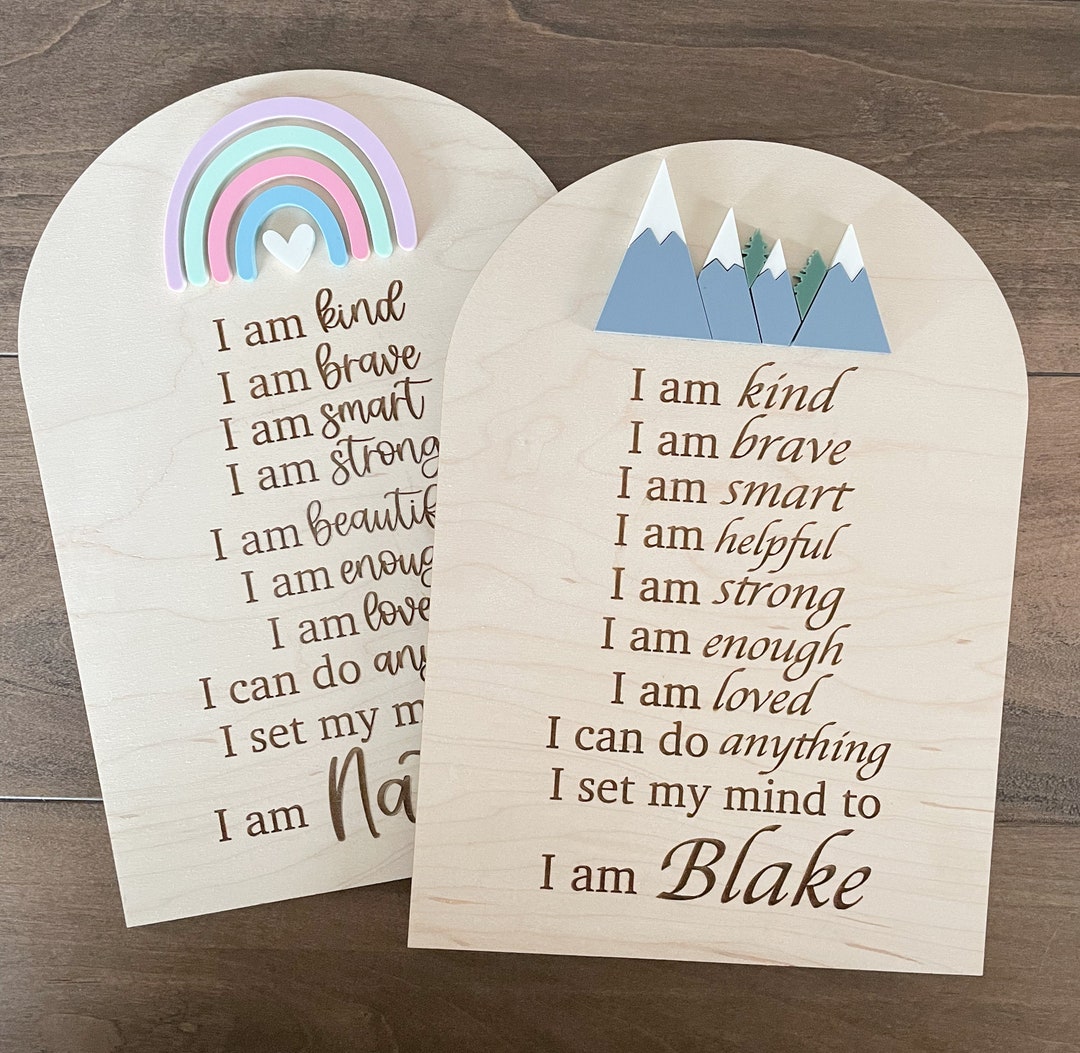 Affirmation Board-kids Affirmations-kids Easter-kids Room Decor ...