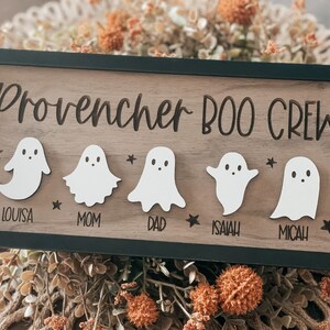 Boo Crew Sign-halloween Family Sign-halloween Decor-ghost-family Sign ...