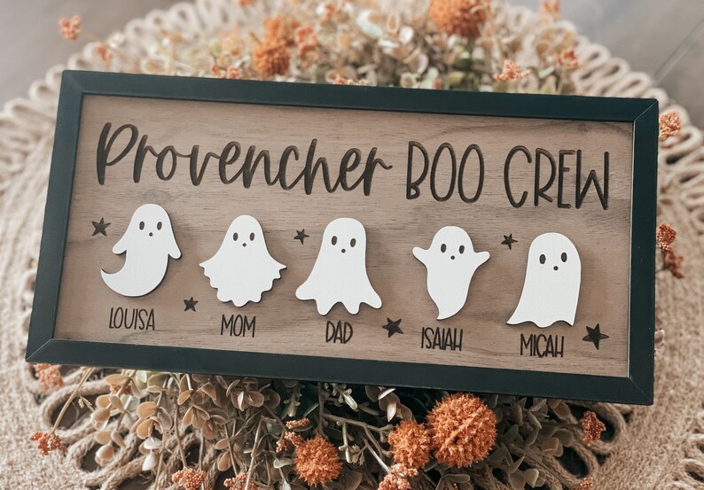 Boo Crew Sign-halloween Family Sign-halloween - Etsy
