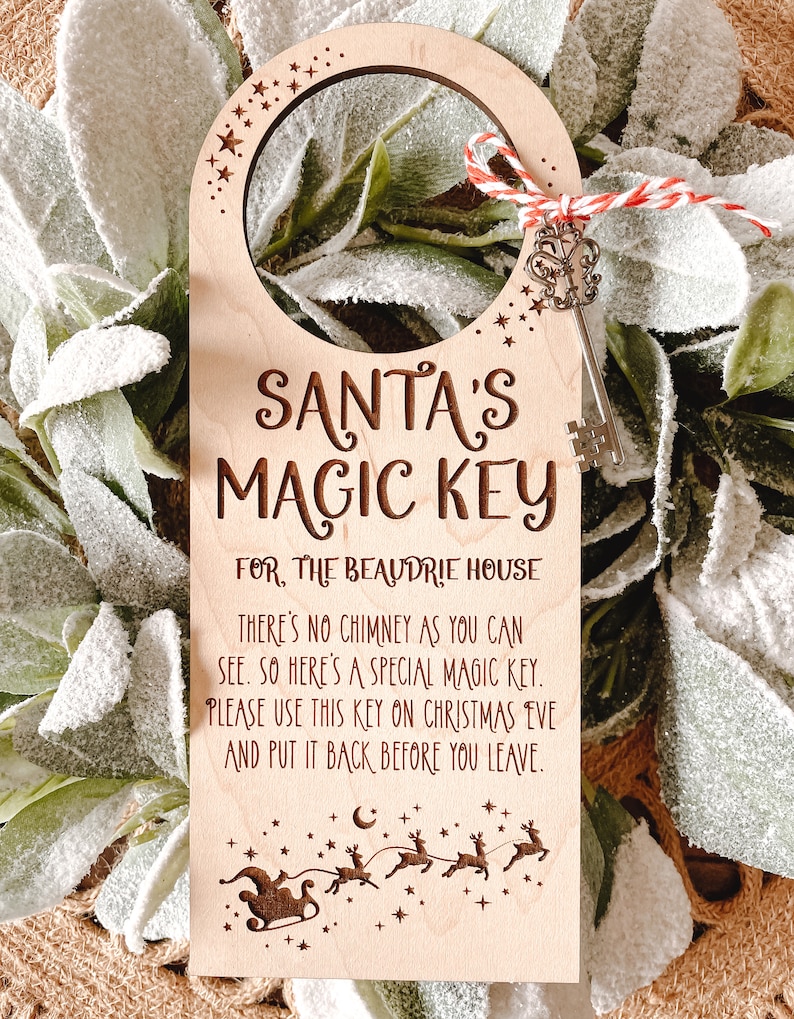 Santa's Magic Key Door Knob Hanger-santa's - Etsy