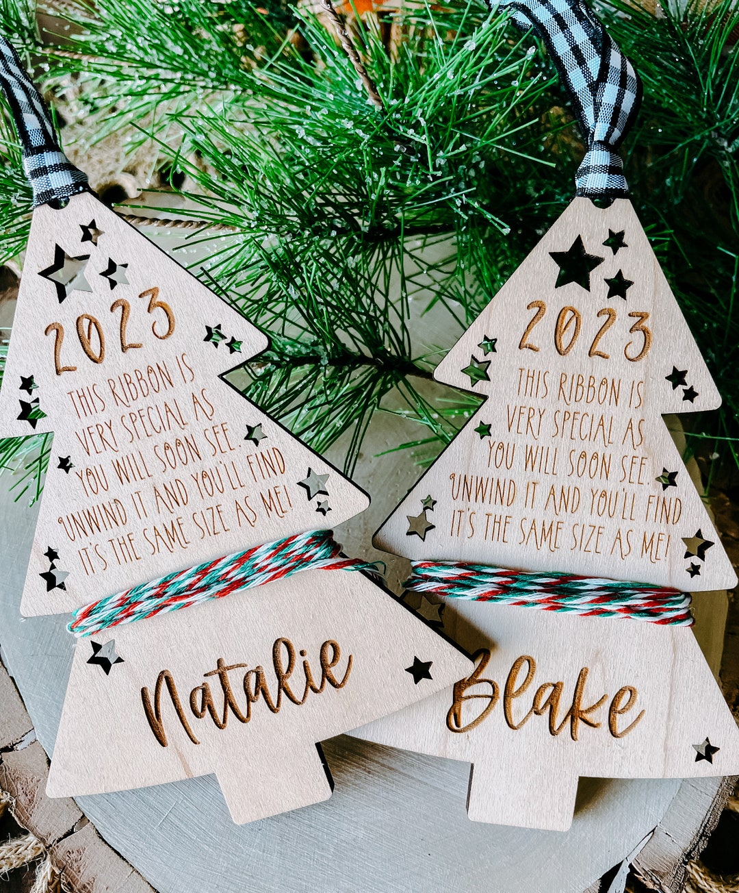 Personalized Growth Height Christmas Ornament for Kids-growth Ornament ...
