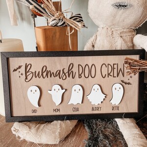 Boo Crew Sign-halloween Family Sign-halloween Decor-ghost-family Sign ...
