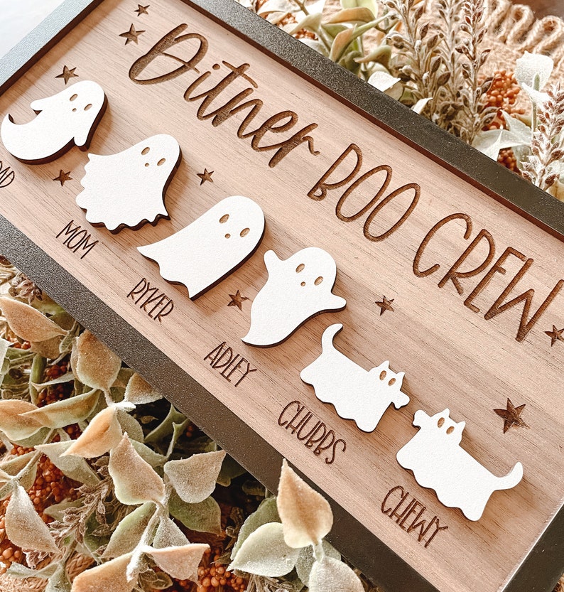 Boo Crew Sign-halloween Family Sign-halloween - Etsy