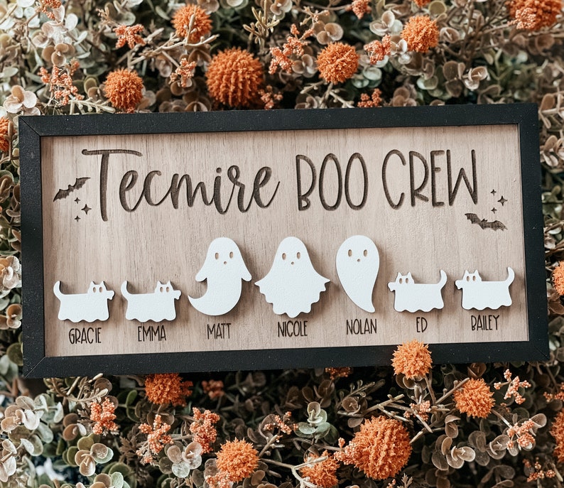 Boo Crew Sign-halloween Family Sign-halloween - Etsy