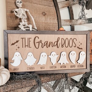 Boo Crew Sign-halloween Family Sign-halloween Decor-ghost-family Sign ...