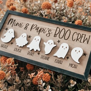 Boo Crew Sign-halloween Family Sign-halloween Decor-ghost-family Sign ...
