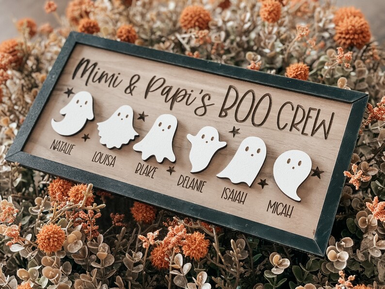 Boo Crew Sign-halloween Family Sign-halloween - Etsy