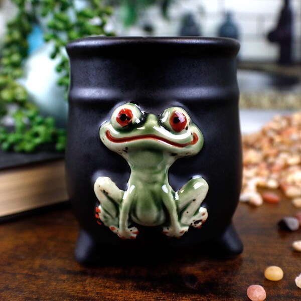 Ceramic Frog Planter - Etsy