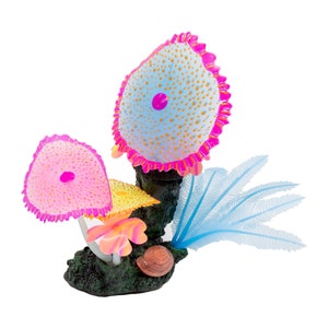 Glow in the Dark Artificial Plants for Aquariums - 7-inch Faux Plant ...