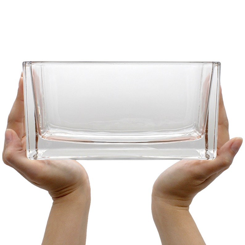 Rectangular Glass Vase Thick High-quality Decorative - Etsy