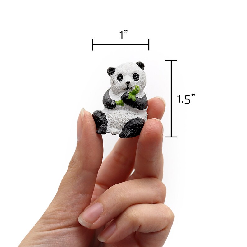 Mini Panda Driftwood Garden Miniature Panda Figures With - Etsy