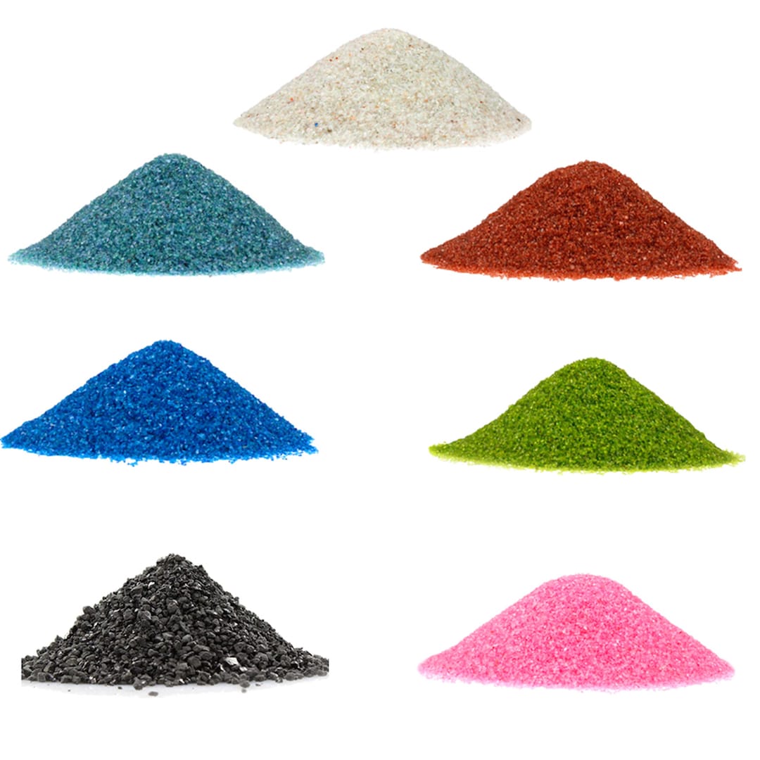 Colored Floral Sand and Natural Sands for Terrariums, Fairy Gardens ...