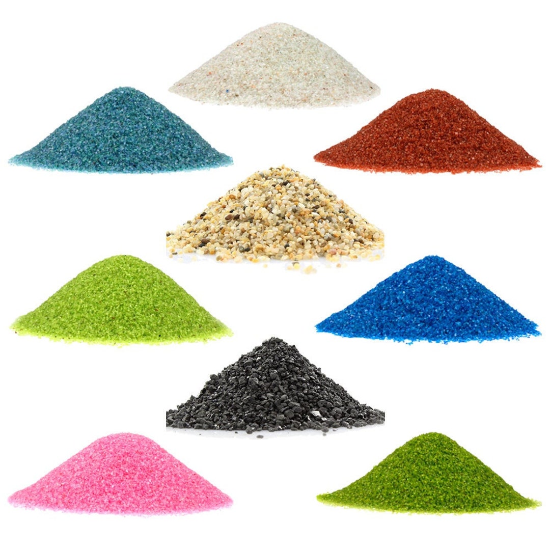 Colored Floral Sand and Natural Sands for Terrariums, Fairy Gardens ...