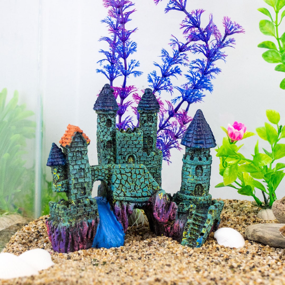 5 Inches Plastic Underwater Castle - Fish Tank Castle Ornaments -pet ...