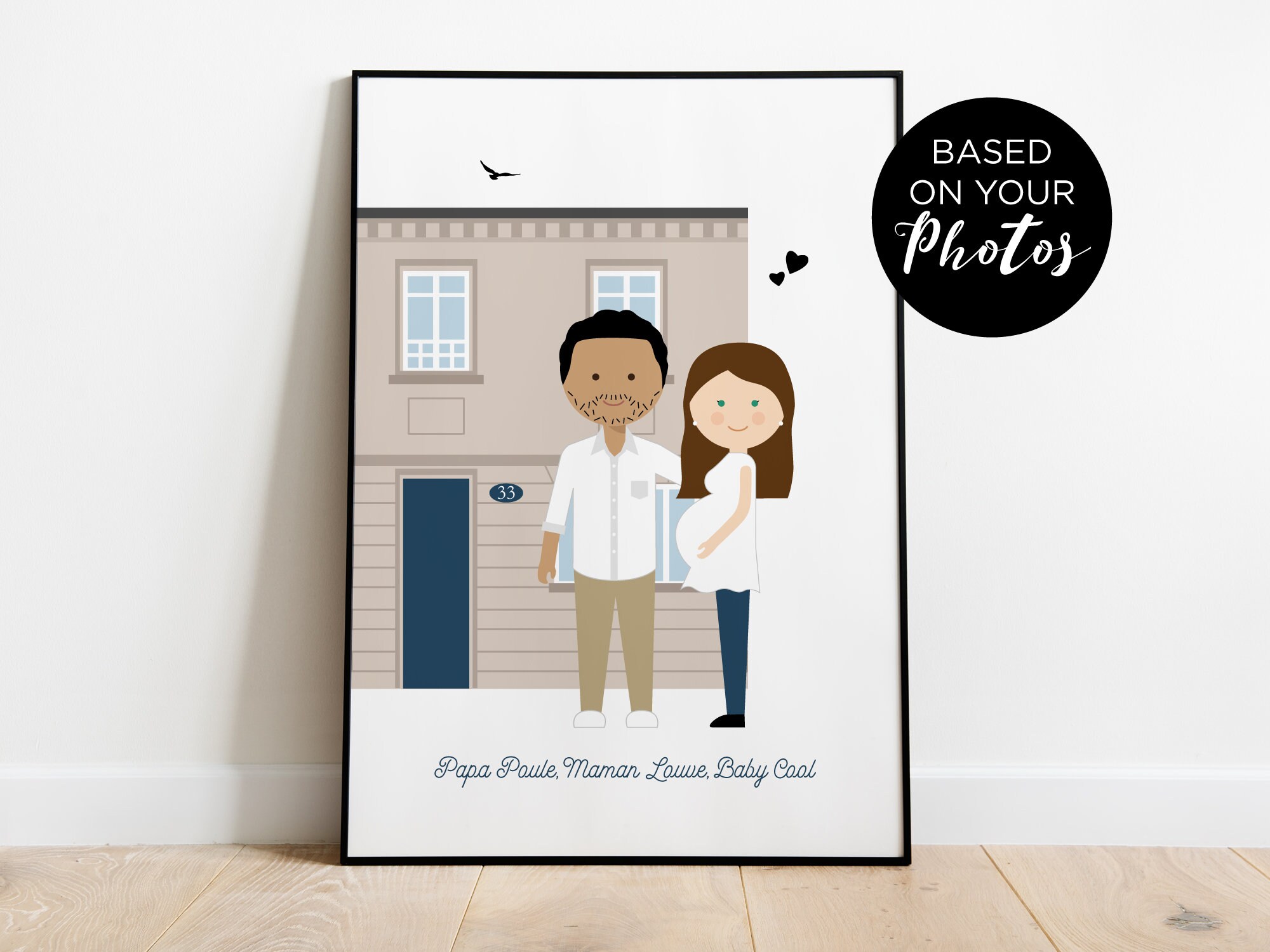 Custom Couple Portrait, the Perfect Gift Idea for an Anniversary or ...