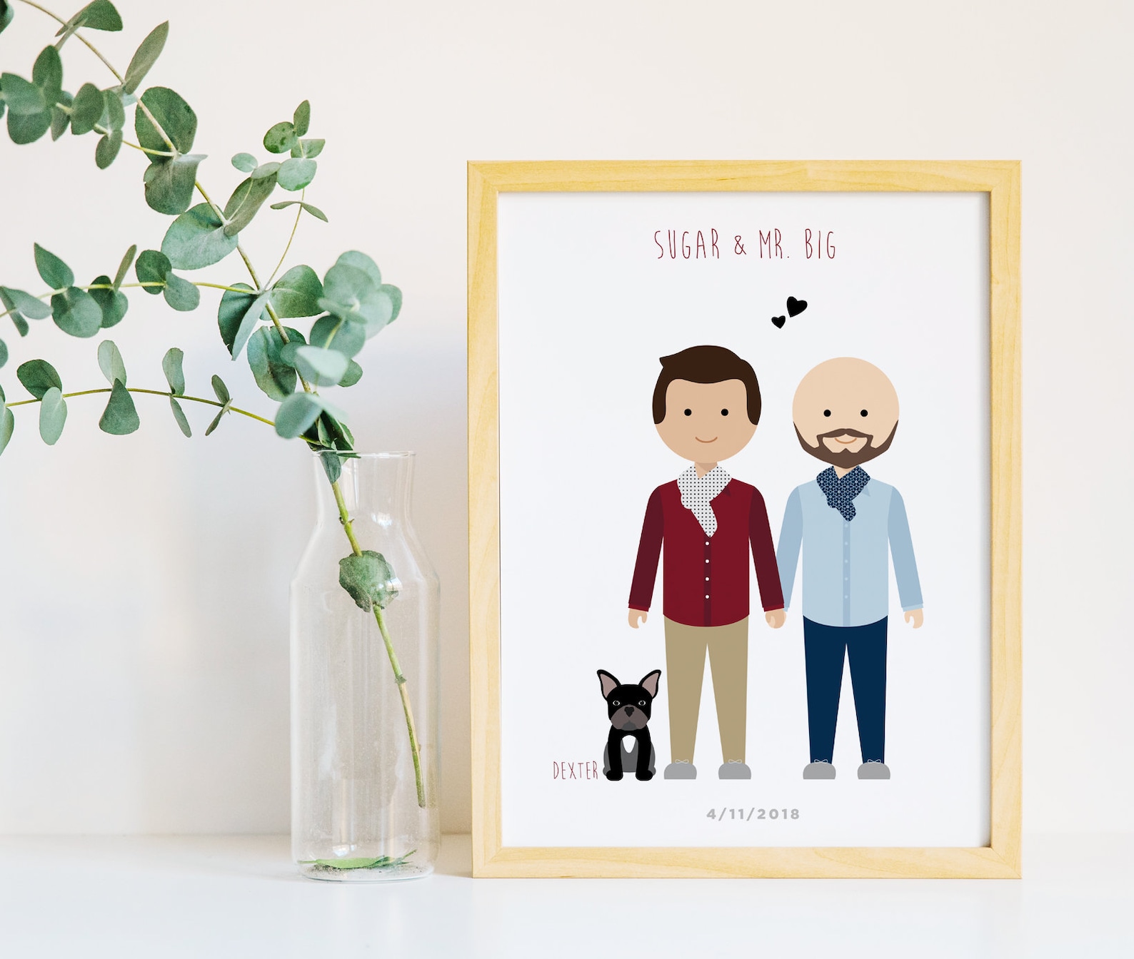 Custom Couple Portrait the Perfect Gift Idea for an - Etsy