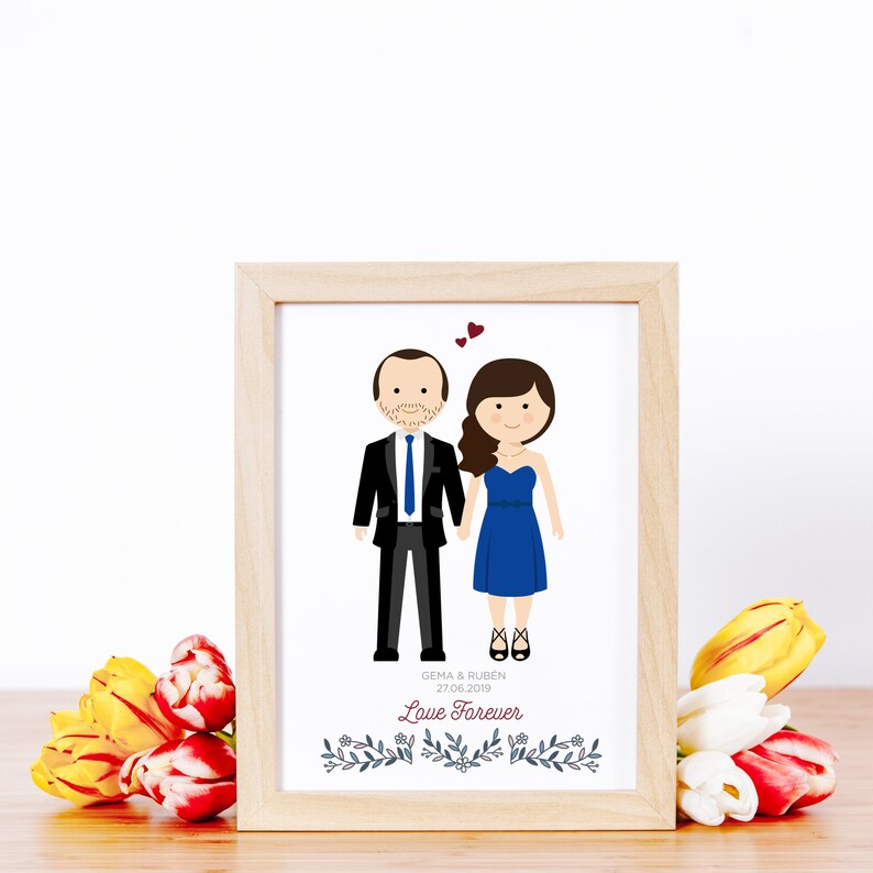 Custom Portrait of Couple Gifts for Bride Gifts for Her - Etsy