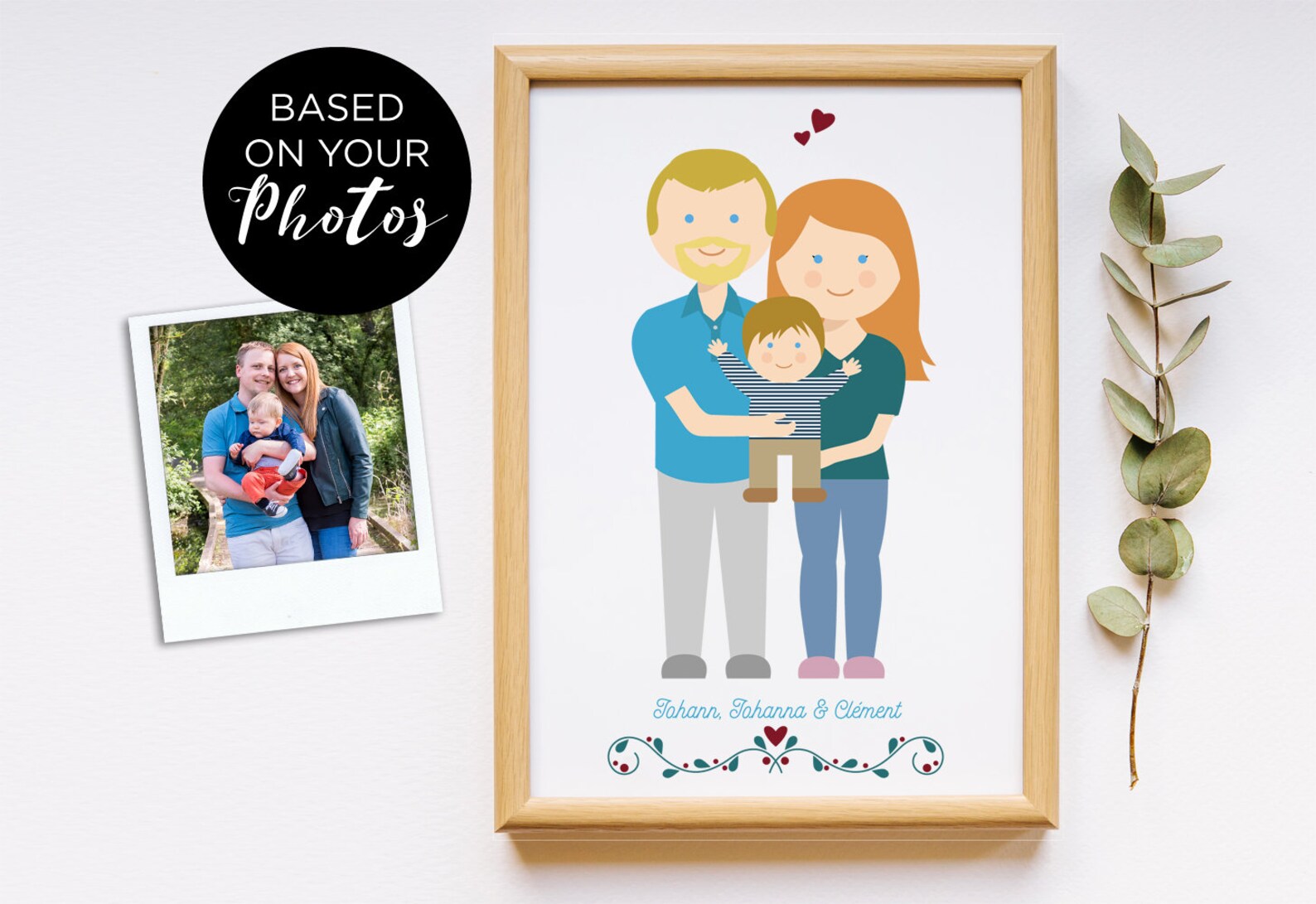 Custom Family Drawing as Housewarming Gift Custom Portrait | Etsy