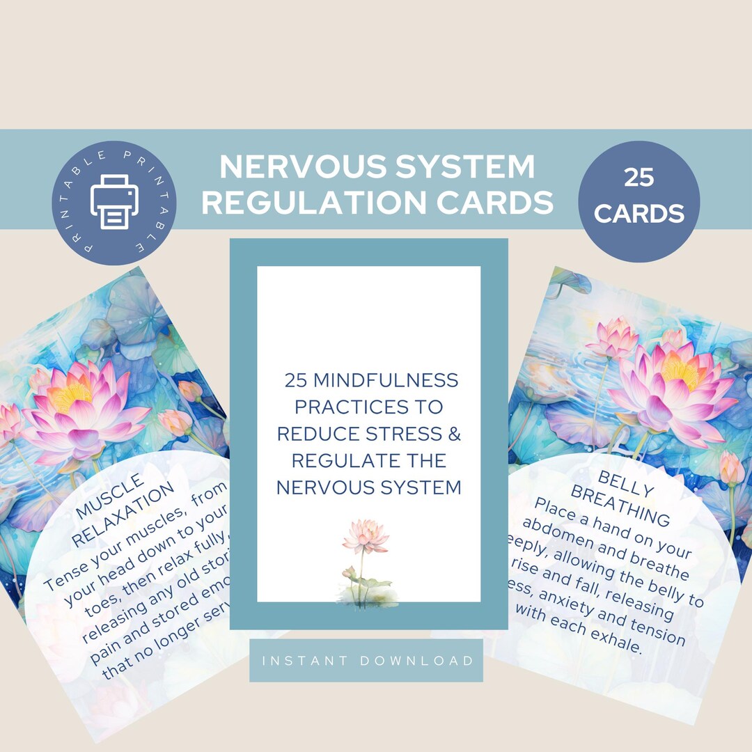 Nervous System Regulation Card Deck 25 Mindfulness Practices to Reduce ...