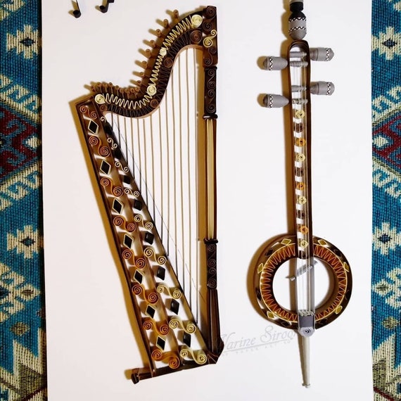 Armenian musical instruments Tavigh Qamancha Տավիղ Քամանչա | Etsy