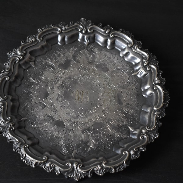 Engraved Silver Tray - Etsy