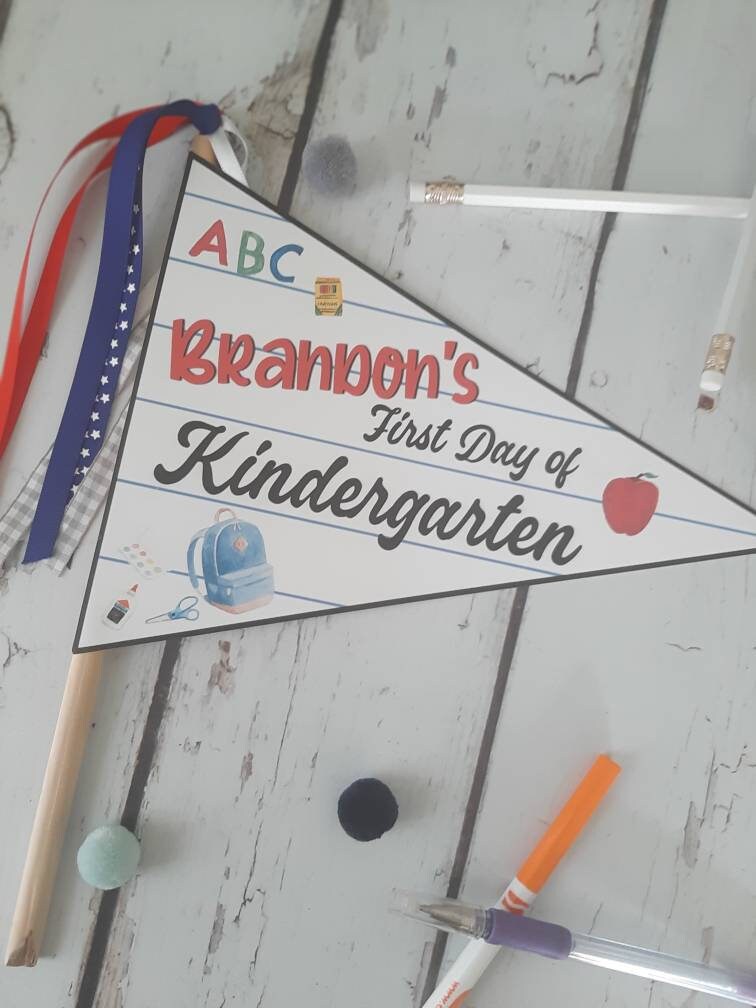 Back to School Printable Pennant Flag Editable Template Edit - Etsy