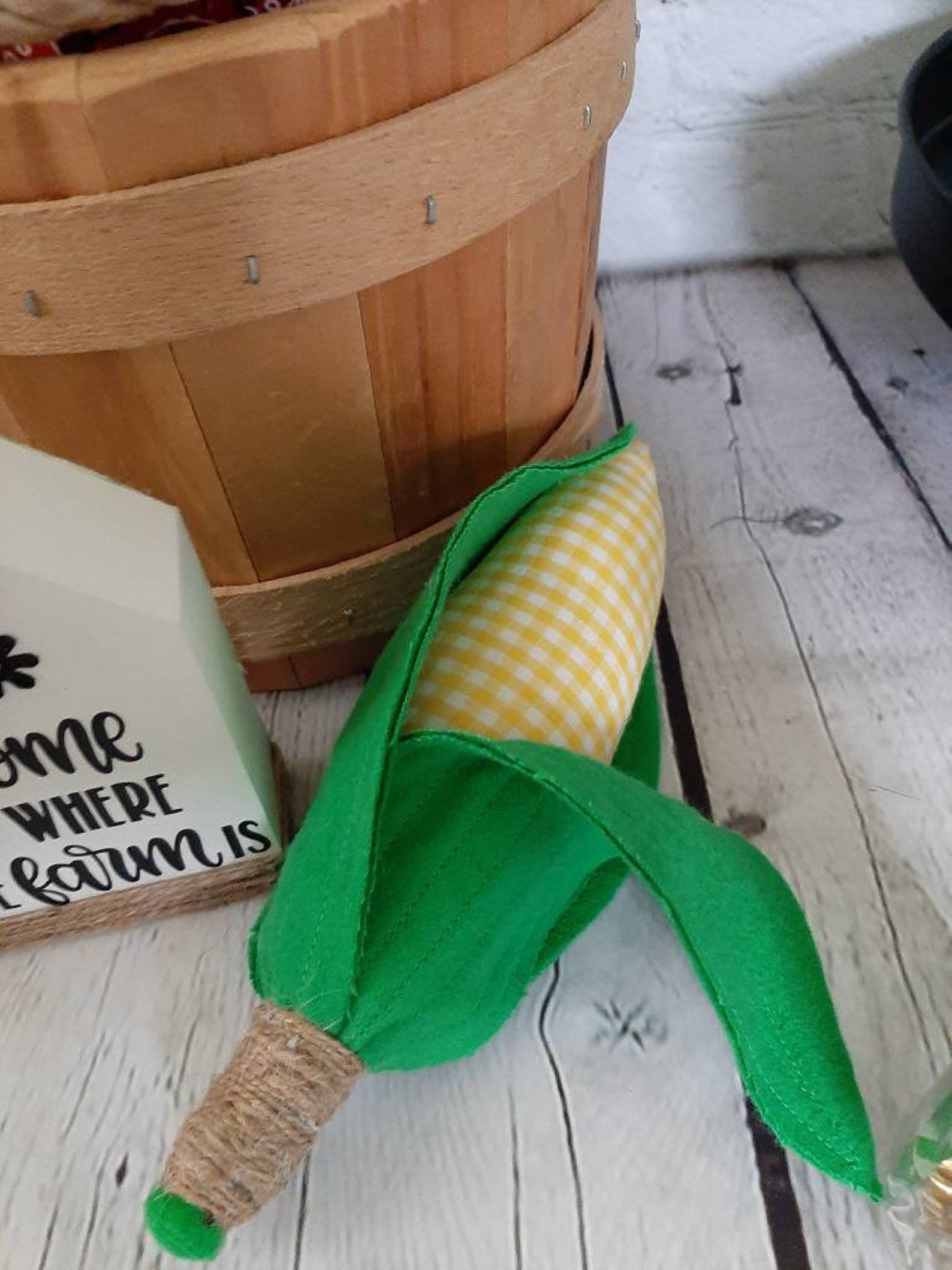 Fabric Stuffed Corn on the Cob Farmhouse Decor for Tiered | Etsy