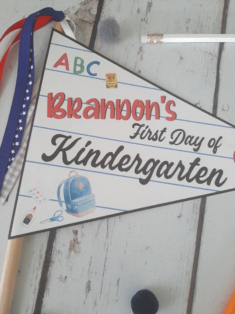 Back to School Printable Pennant Flag Editable Template Edit - Etsy