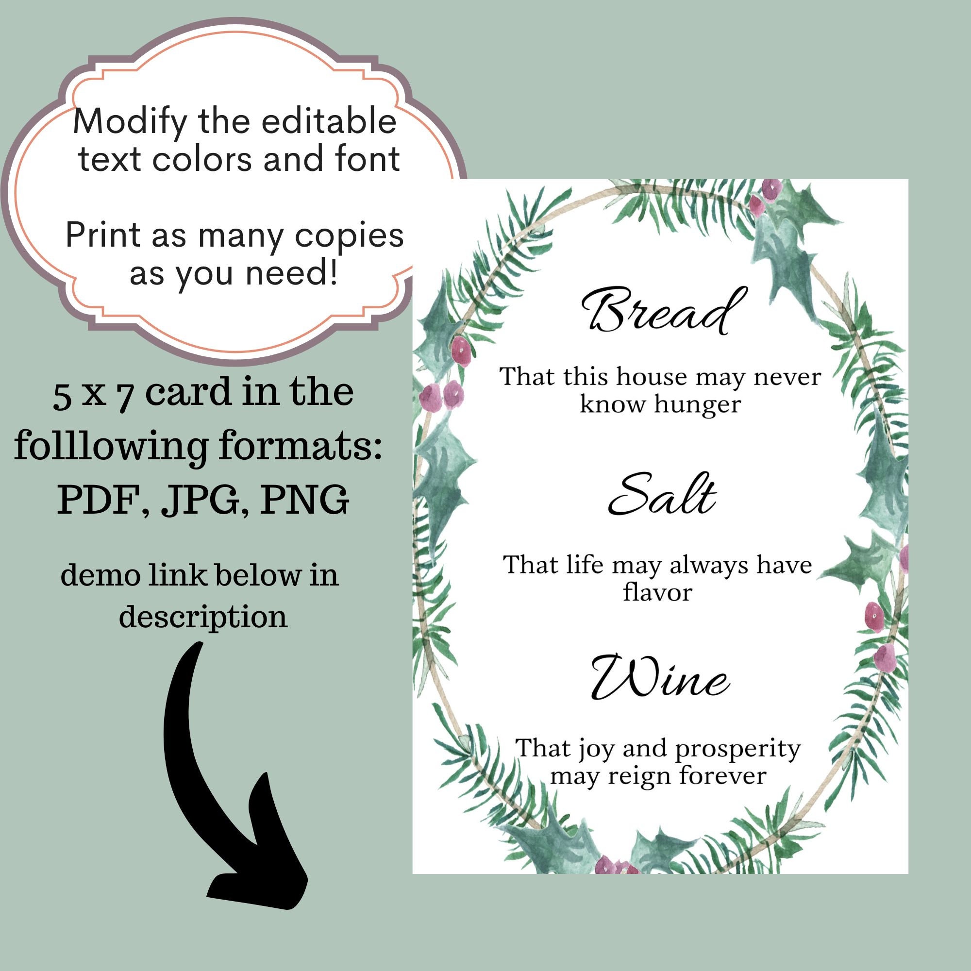 Editable Printable Housewarming Card 5 X 7 Inspired by - Etsy