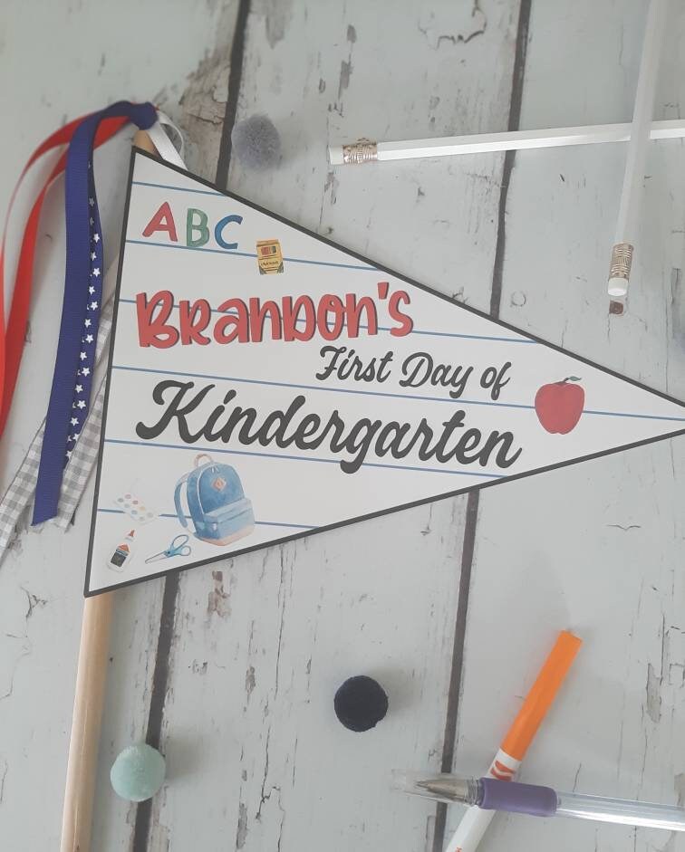 Back to School Printable Pennant Flag Editable Template Edit - Etsy