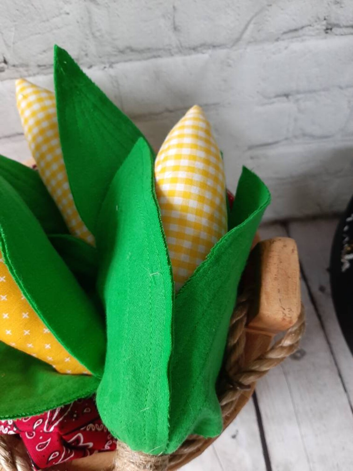 Fabric Stuffed Corn on the Cob Farmhouse Decor for Tiered | Etsy
