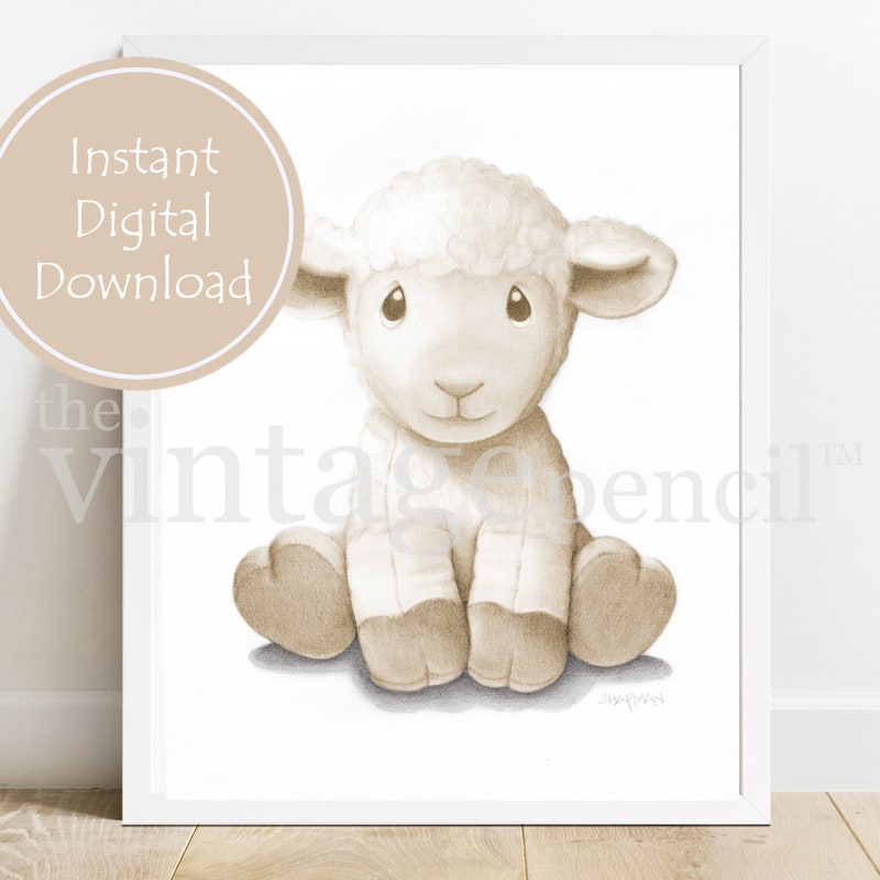 Lamb Print - Etsy