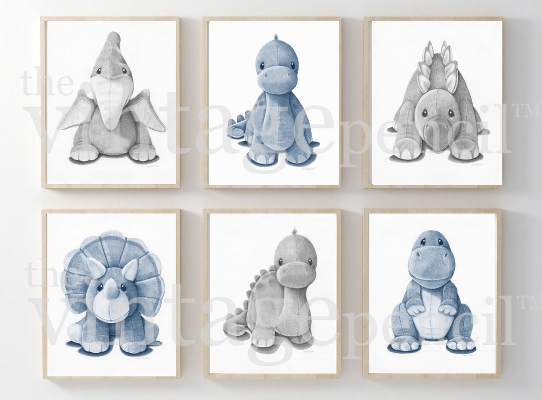 Dinosaur Wall Art, Dinosaur Prints, Boys Art, Dinosaur Decor, Boy ...