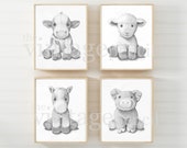 Baby Farm Animals Childrens Wall Art Kids Decor Childrens - Etsy