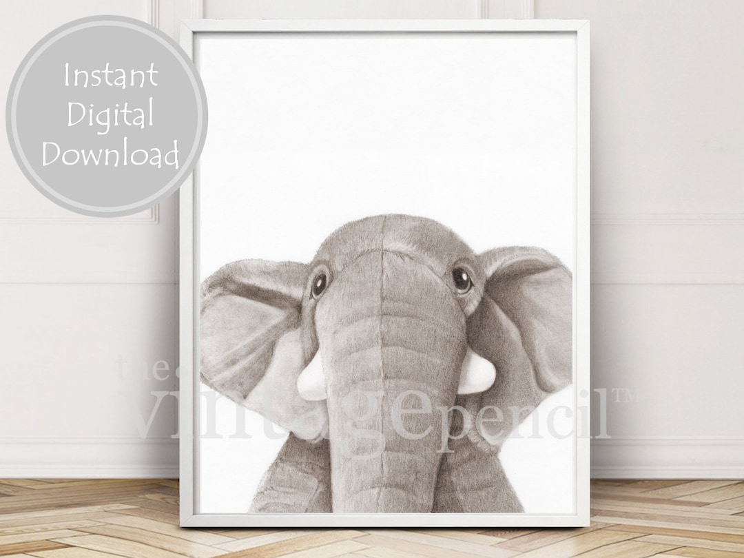 Elephant Print, Nursery Decor, Elephant Art, Elephant Nursery, Elephant ...