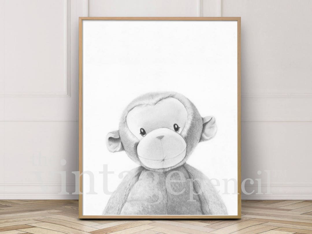 Nursery Decor, Jungle Animal Print, Safari Nursery, Zoo Animal, Monkey ...