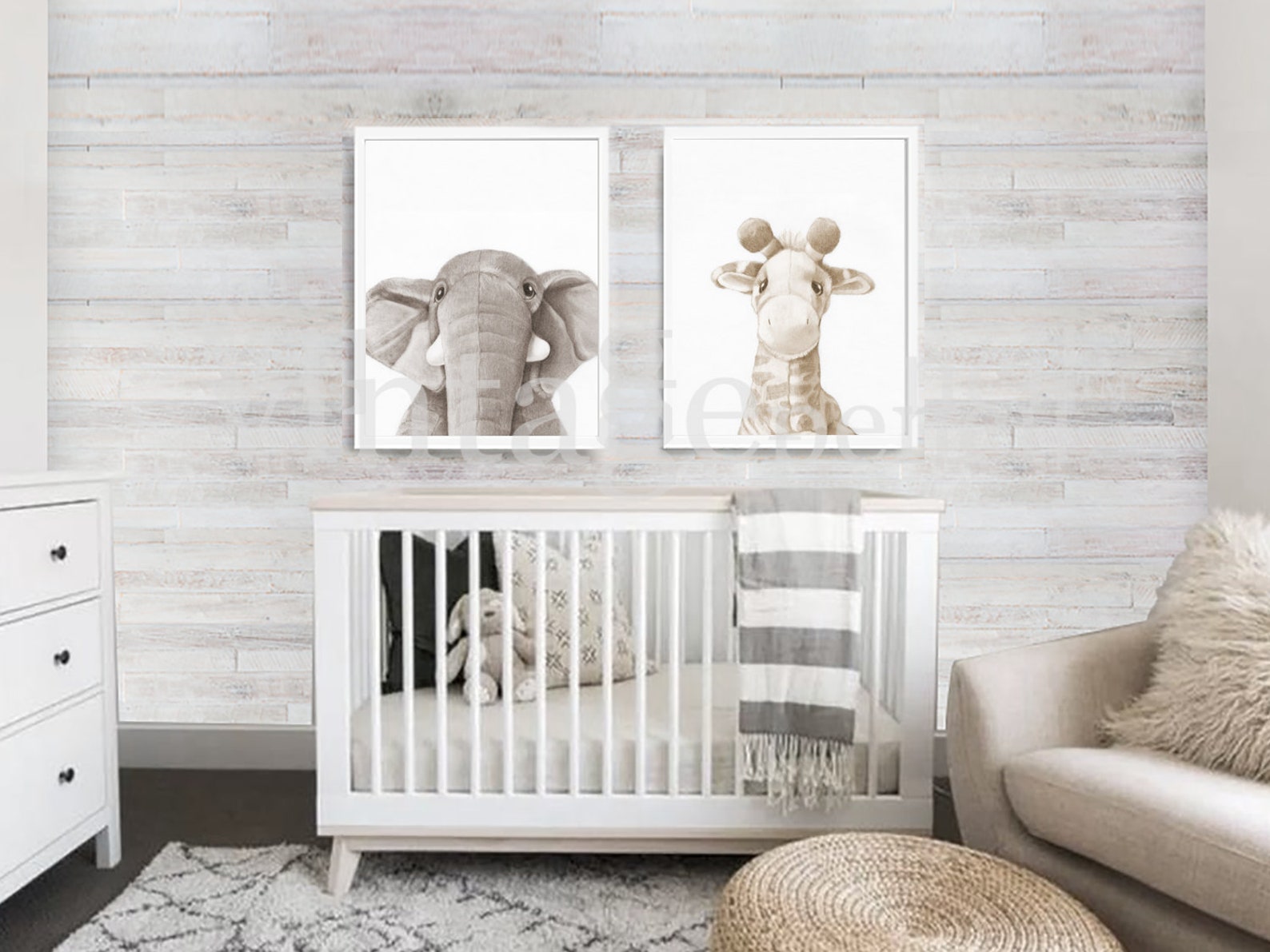 Safari Animals Zoo Animals Nursery Wall Decor Nursery Art | Etsy