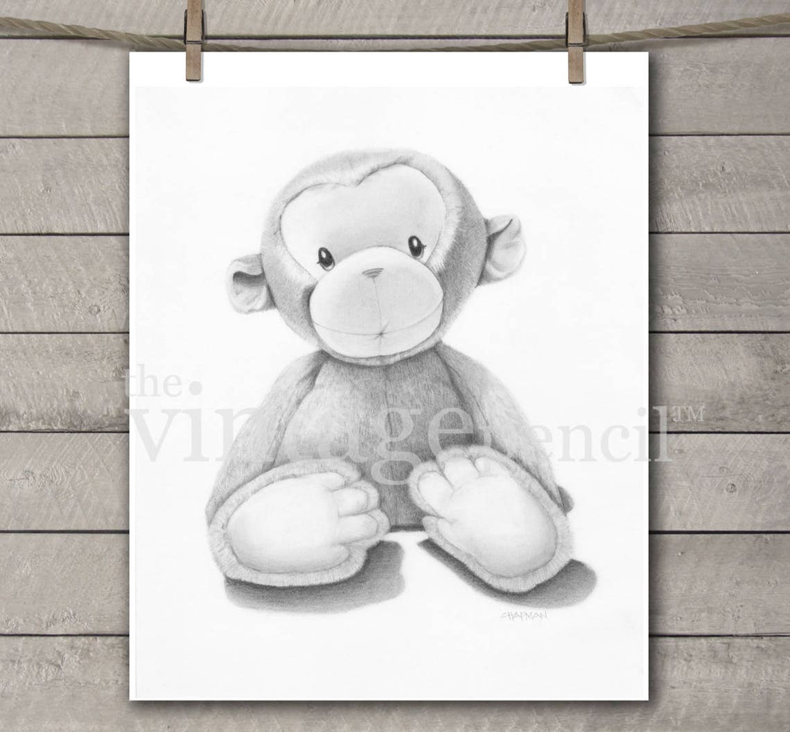 Monkey Print Nursery Decor Safari Animal Print Safari | Etsy