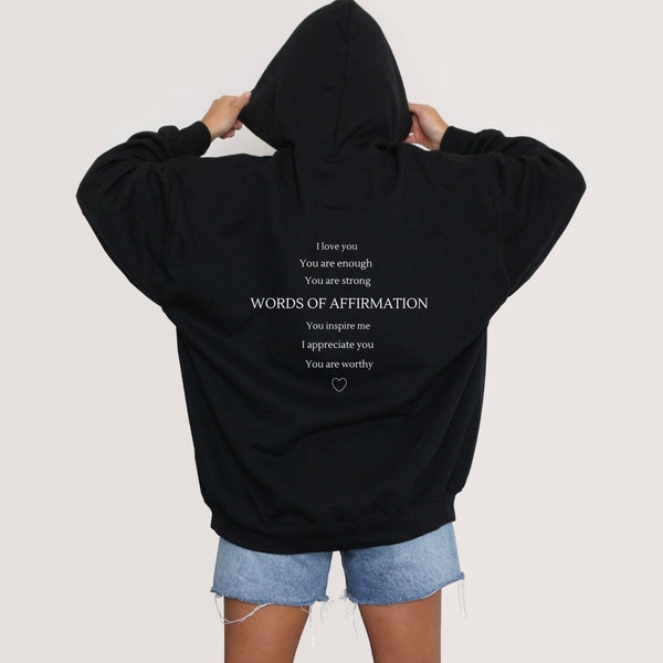 Words of Affirmation Hoodie - Etsy