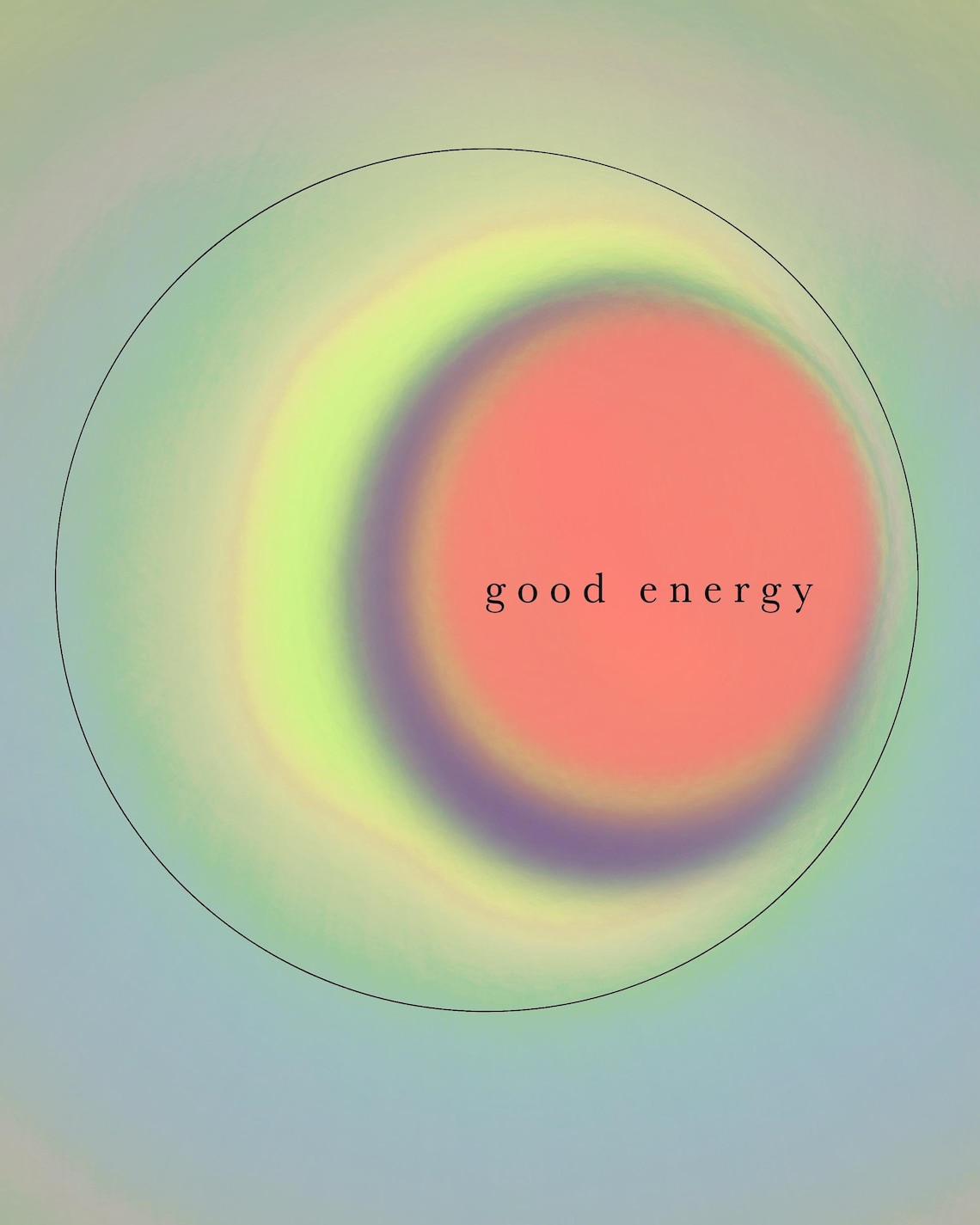 Good Energy Digital Print, Aura Digital Print, Aura, Aesthetic Art ...