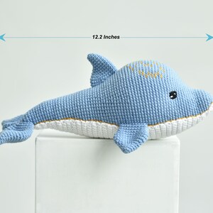 Crochet Dolphin Stuffed Animal: Blue Amigurumi Toy - Etsy