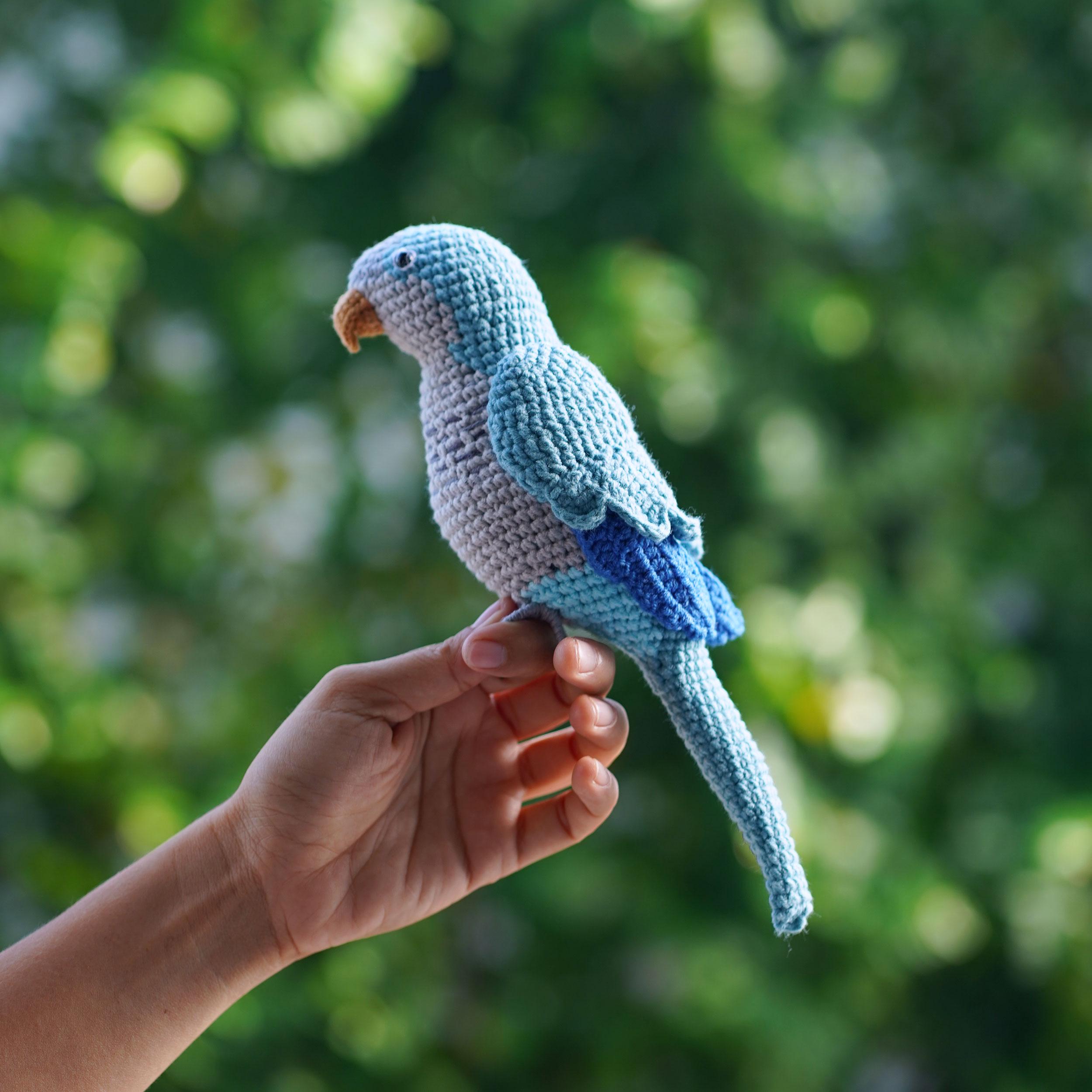 Crochet Quaker Parrot Amigurumi: Handmade Monk Parakeet Bird Lover Gift ...