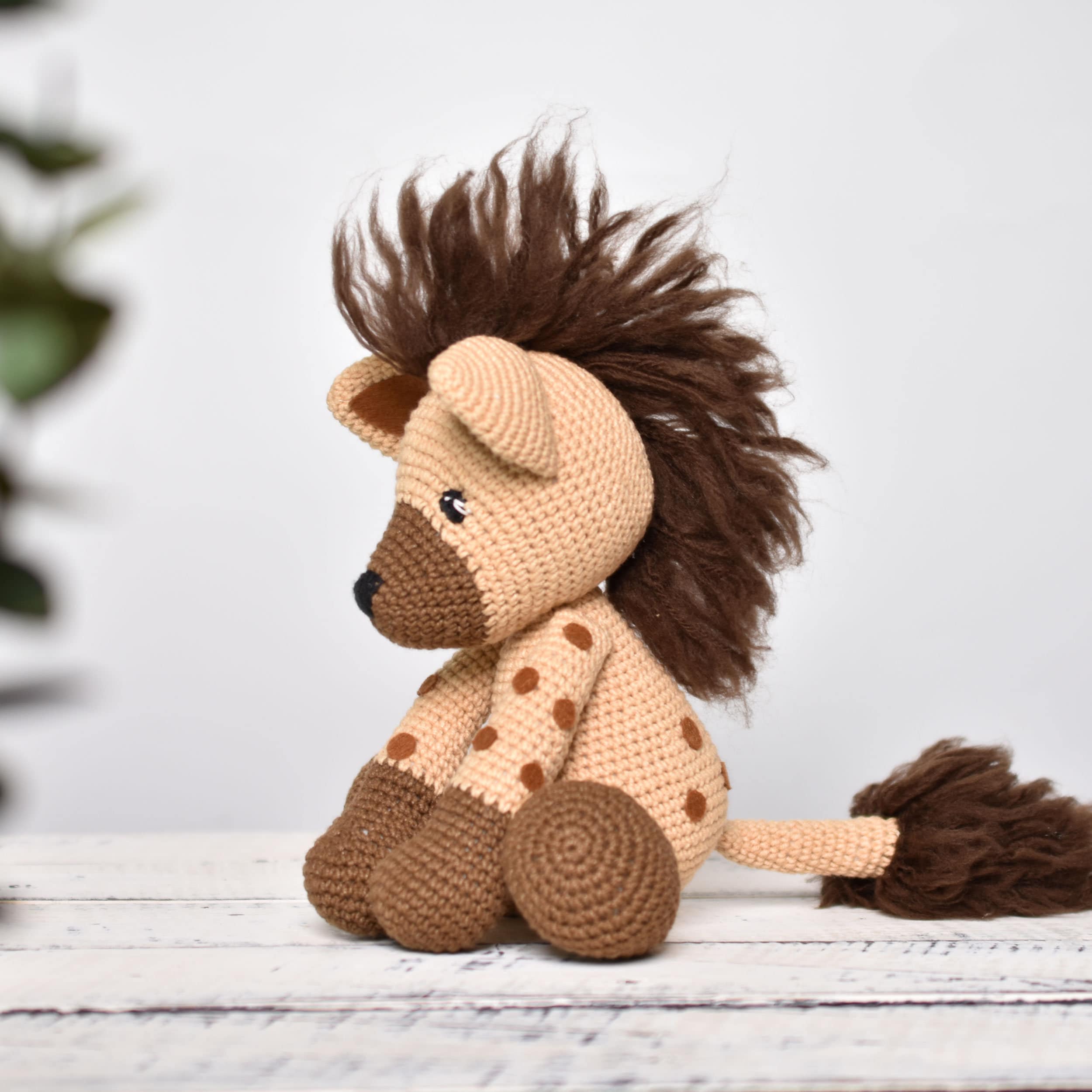 Hyena Crochet Wild Animal Amigurumi Handmade Stuffed Plush Toy | Etsy
