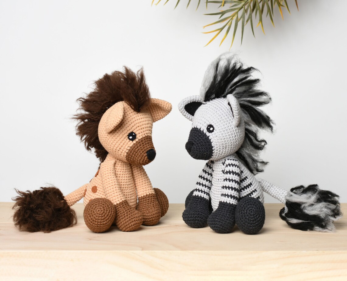 Hyena Crochet Wild Animal Amigurumi Handmade Stuffed Plush Toy | Etsy