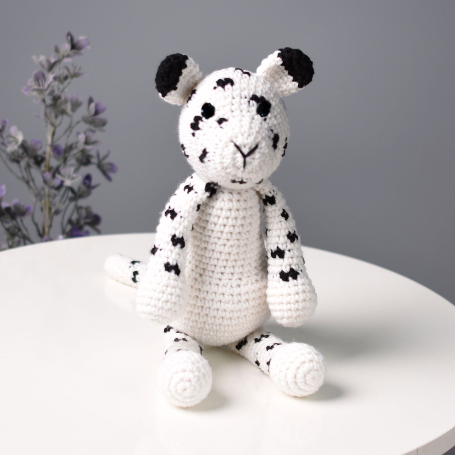 Snow Leopard Crochet Stuffed Animal Plush Toy - Amigurumi Panthera ...