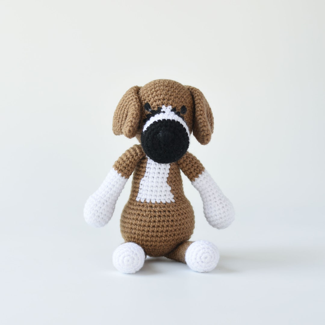 Crochet Boxer Dog Stuffed Toy - Boxer Amigurumi Puppy - Dog Lover ...