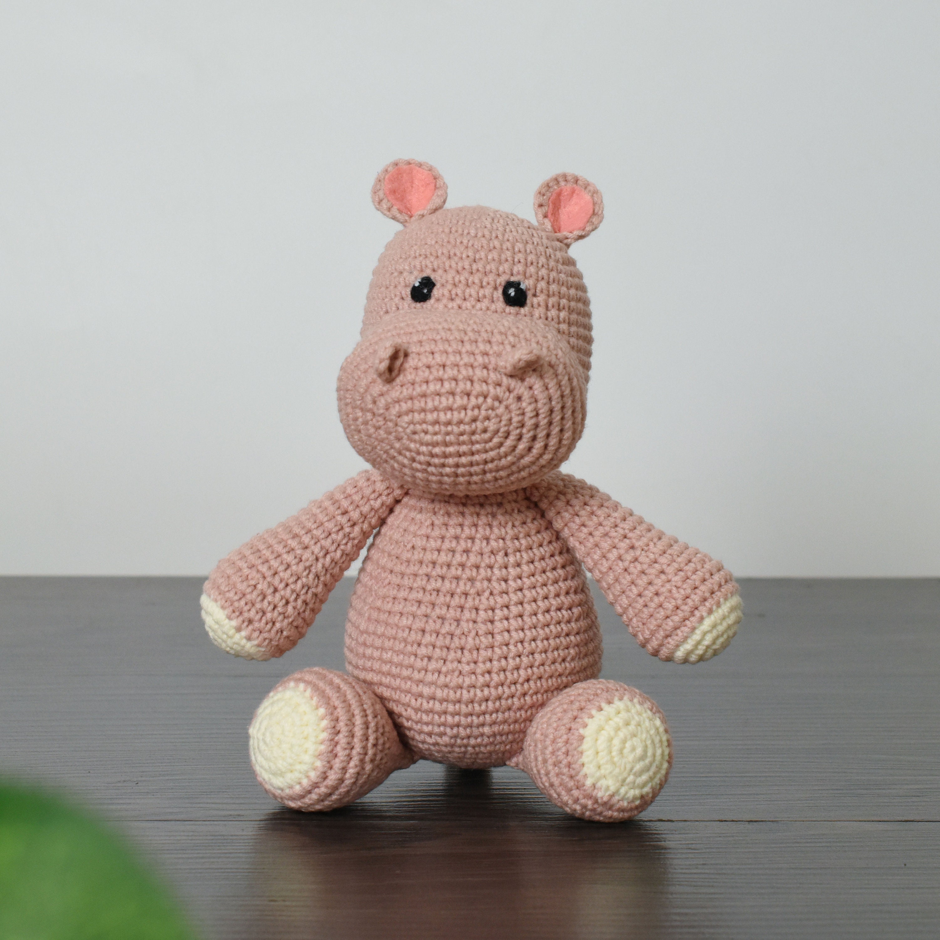 Little Hippo Crochet Animal Handmade Amigurumi Stuffed Toy - Etsy